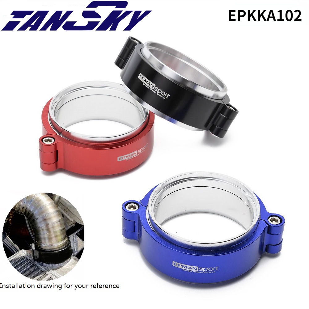 Epman Exhaust V-band Clamp w Flange System Assembly Anodized Clamp For ...