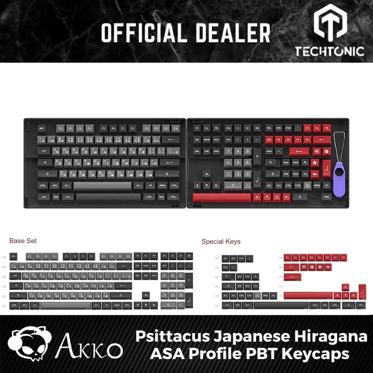 Akko Psittacus Japanese Hiragana Keycap Set - PBT ASA 158 Keys | Shopee ...