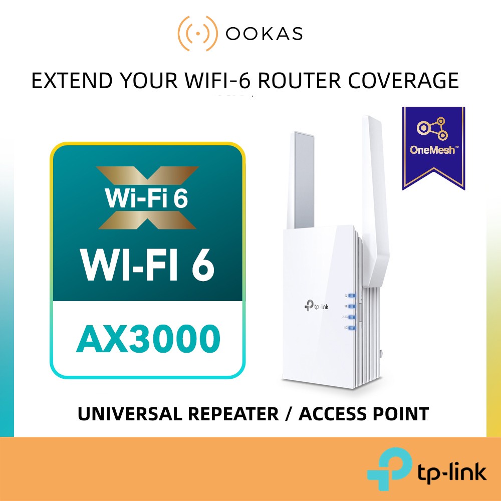 TP-LINK RE705X AX3000 / RE505X AX1500 Onemesh WiFi 6 Wireless AX WiFi ...