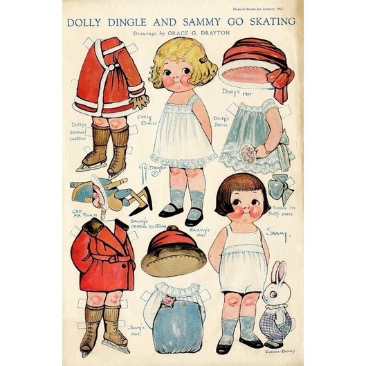 [REAL Pict] Old school BP-BPan Paper Toys Paper Dolls Children's Toys ...