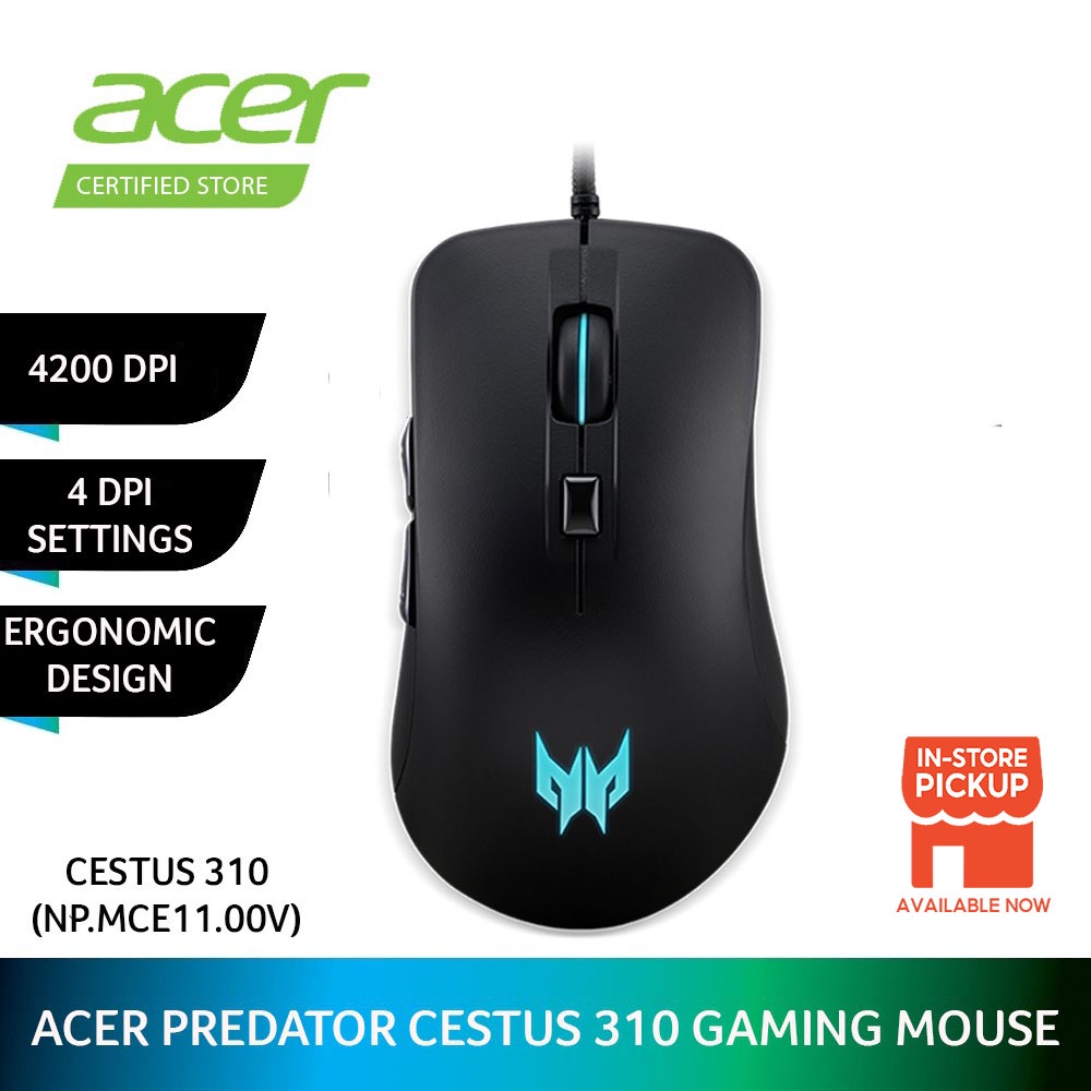 ACER PREDATOR CESTUS 310 GAMING MOUSE BLACK | Shopee Malaysia
