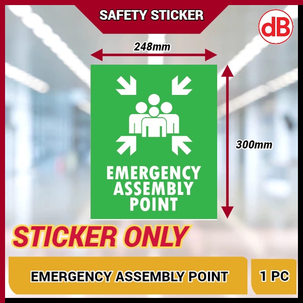 (SAFETY STICKER) Emergency Assembly Point (248mm x 300mm) | Shopee Malaysia