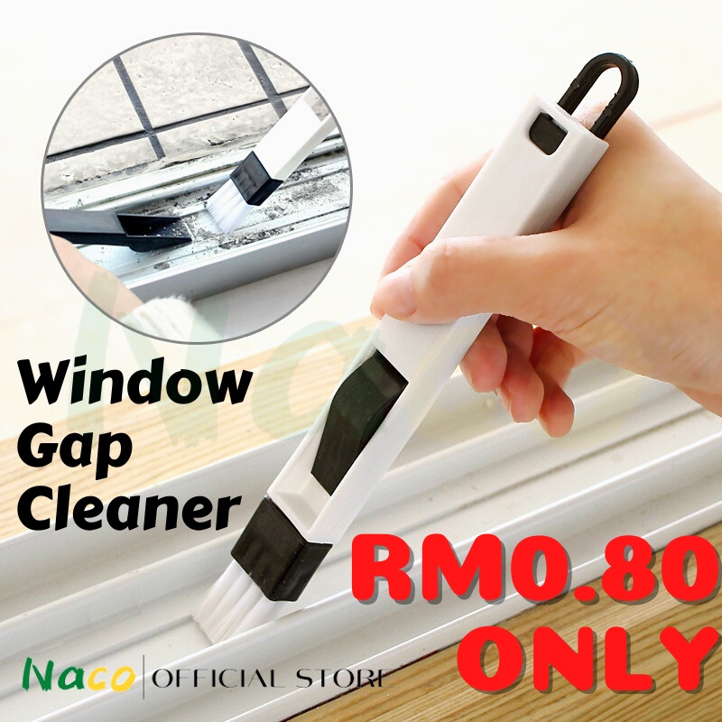 (CLEARANCE) 2 in 1 Window Gap Brush Cleaning with dustpan Window Track ...