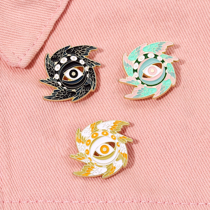 Creative Eye of Horus Seraph Wings Throne Angel Pin Enamel Pin Badge ...