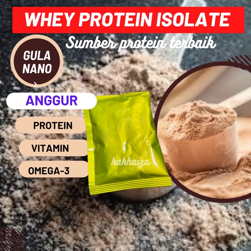 🔥SUSU WHEY PROTEIN ISOLATE PERISA ANGGUR GULA NANO DIRECT KILANG ...