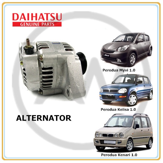 Perodua Kelisa 1.0 Kenari 1.0 Myvi 1.0 Alternator Assembly Assy (2 Pin ...