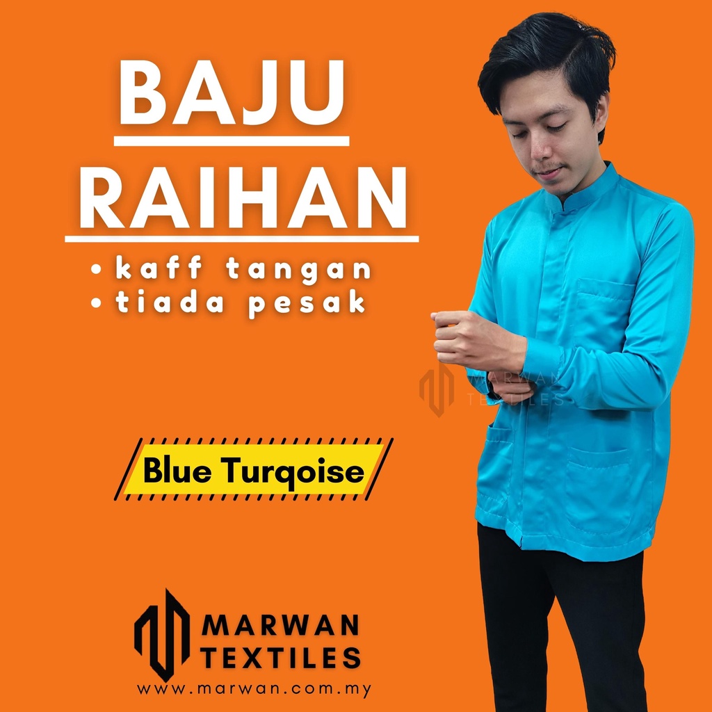 Baju Raihan Warna Turqoise Blue | Shopee Malaysia