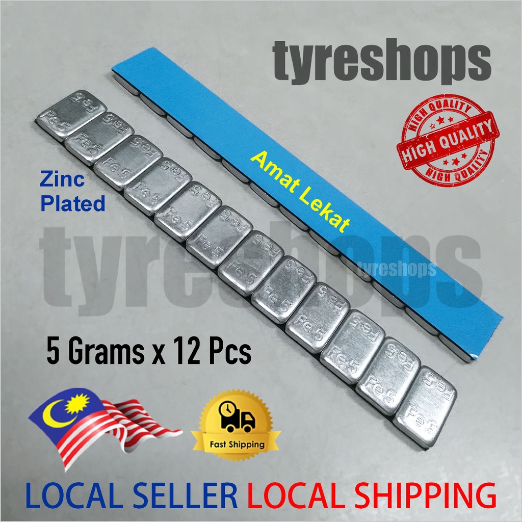 Wheel Balancing Weight (12*5g per strip) With High Quality Double Tape ...