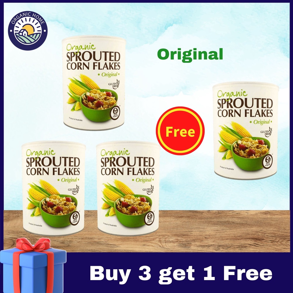 [3 free 1] EARTH LIVING Organic Sprouted Corn Flakes (380g) | Shopee ...