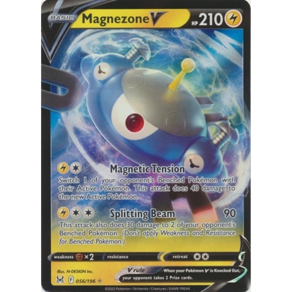 Pokemon tcg Magnezone V - 056/196 - Ultra Rare Sword & Shield: Lost ...