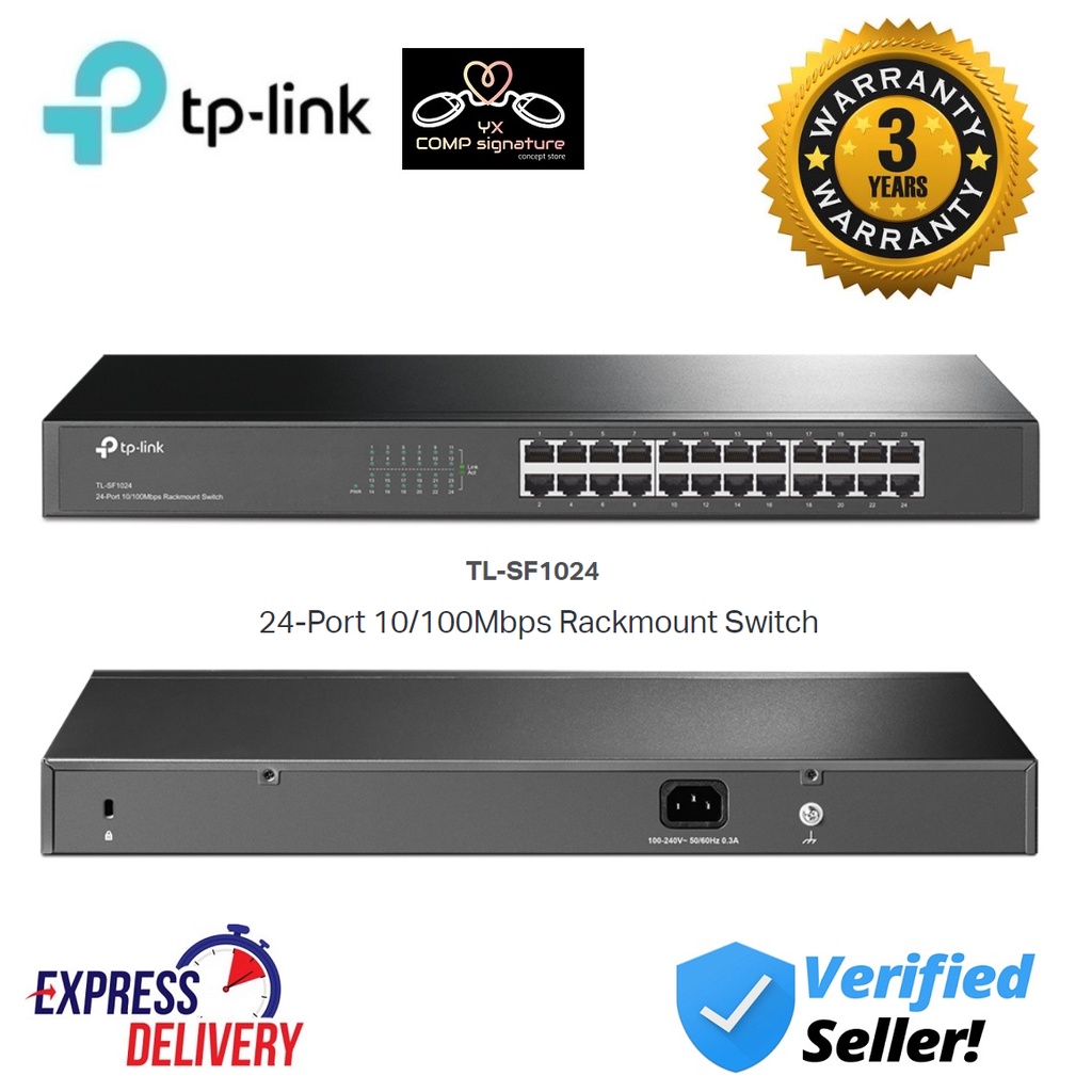TP-Link TL-SF1024 / SF1024 24-Port 10/100Mbps Rackmount Switch | Shopee ...