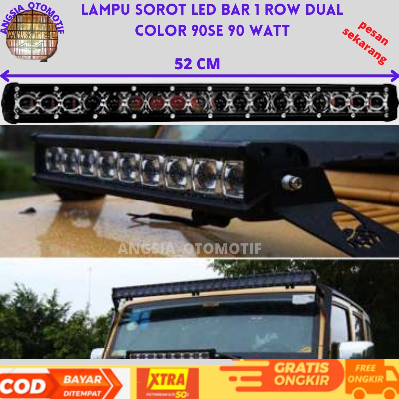 Led Spotlights Car Spotlights Spotlights Led Bar 1 row Dual Color 90SE ...