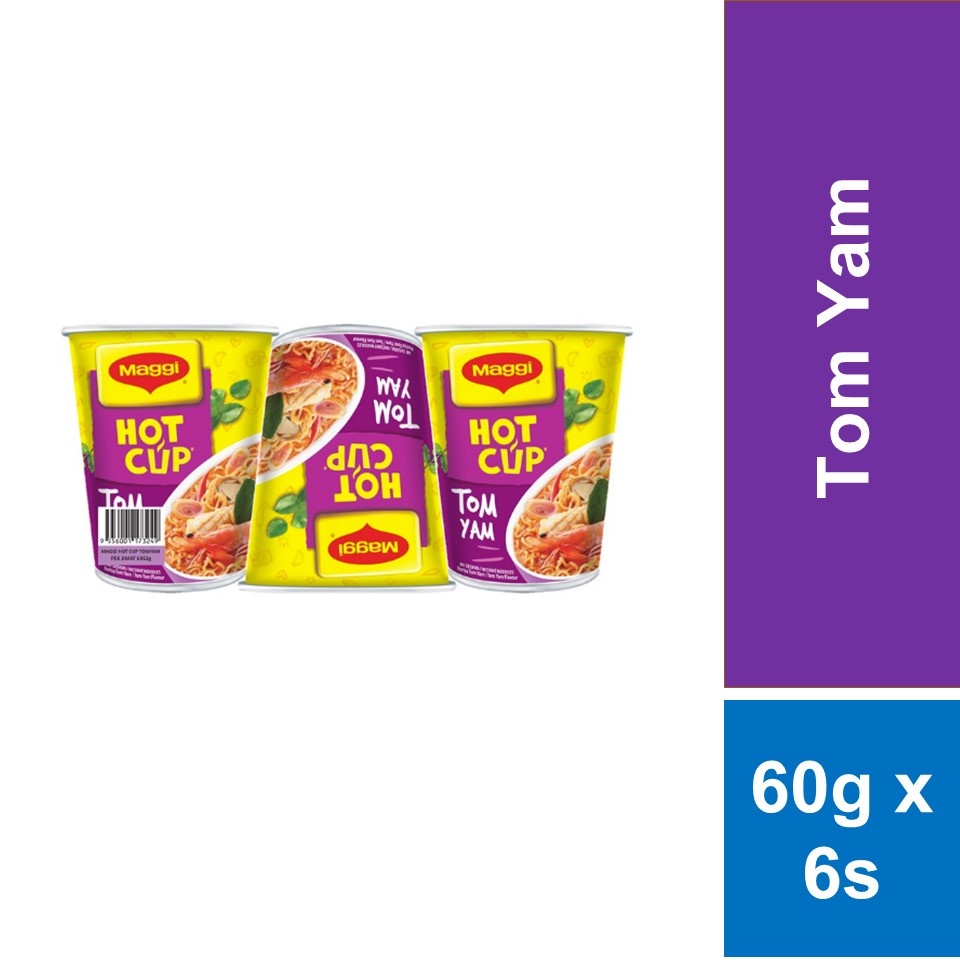 MAGGI Hot Cup Tom Yam 60g x 6 Cups (Halal) | Shopee Malaysia