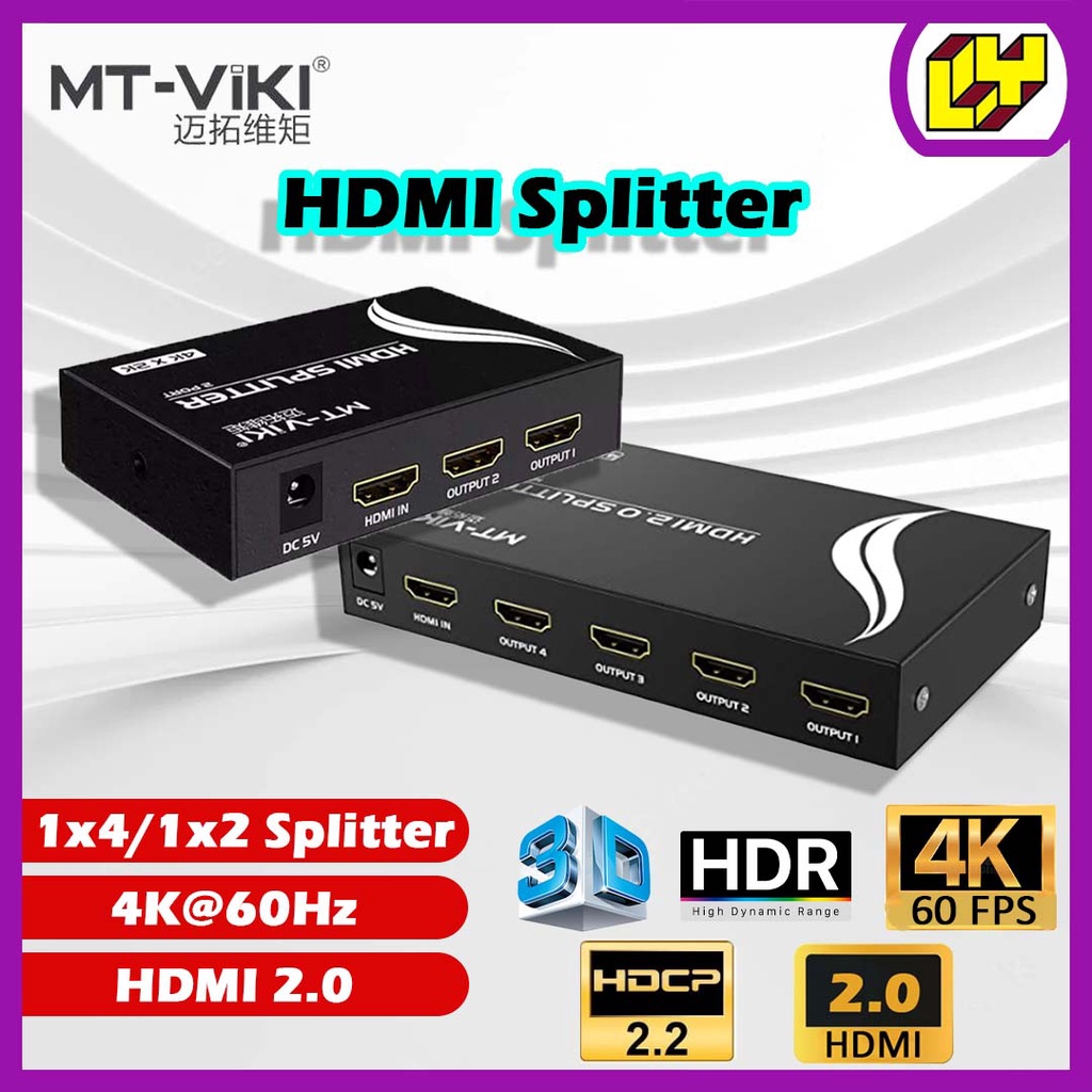 HDMI Splitter 1 IN 4 OUT 4K Astro 1x2 1X4 Port Box Hub Hdmi Switch ...