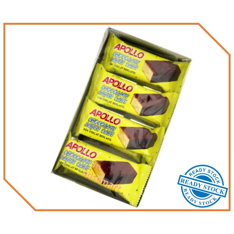 Apollo Chocolate Layer Cake Kek Lapis Cokelat Box Snack Jajan | Shopee ...