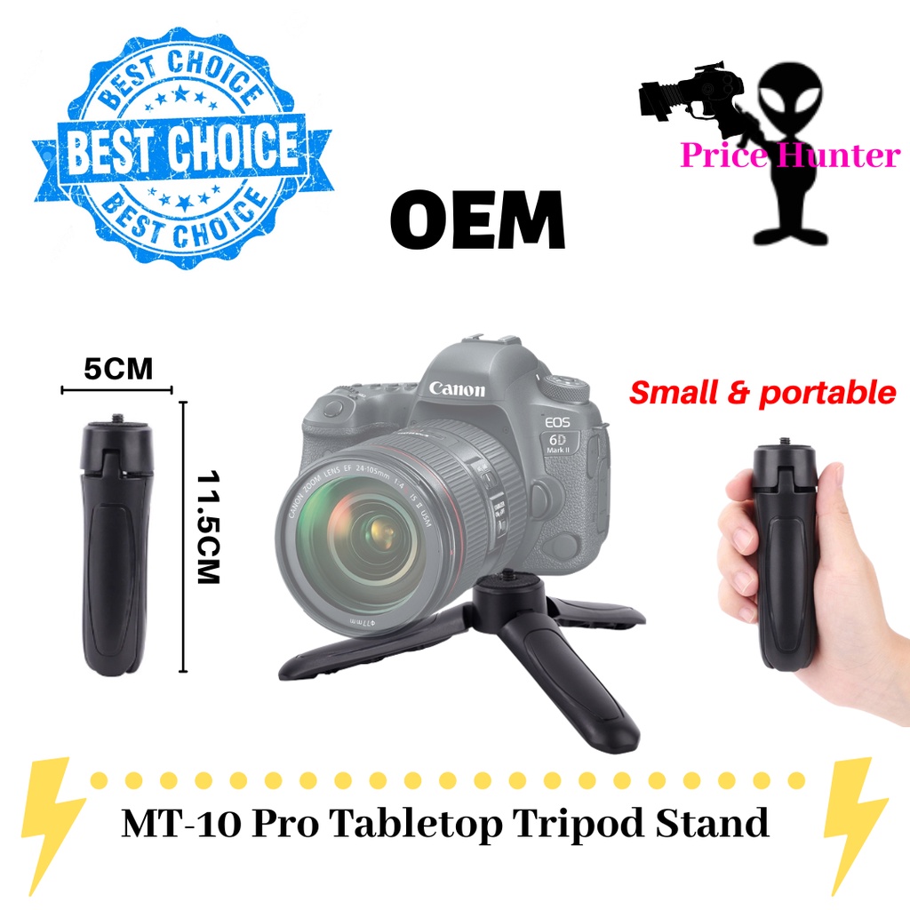 MT-10 Pro Tabletop Tripod Stand for Smartphone/Camera/Gimbal | Shopee ...
