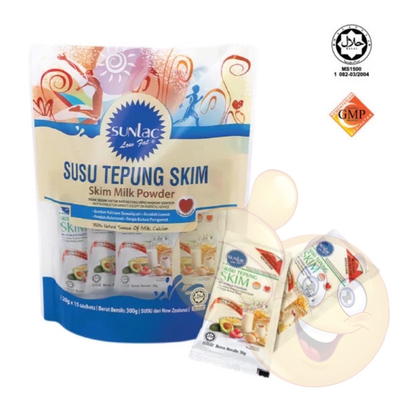 Sunlac Low Fat Skim Milk Powder 300g/ 20gx15sachet | Shopee Malaysia