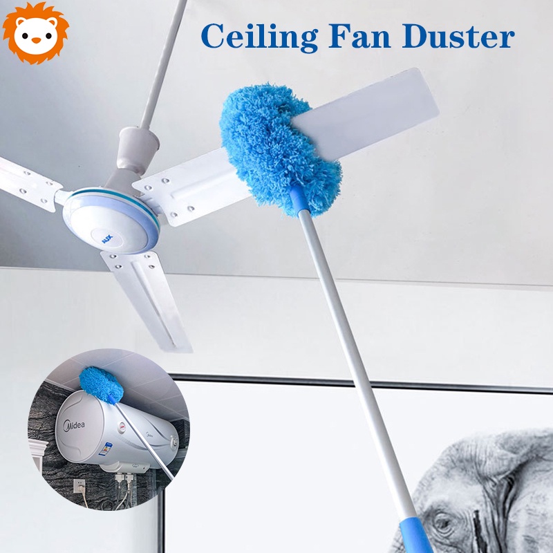 Ceiling Fan Duster Absorb Dust Save Strength Adjustable Telescopic ...