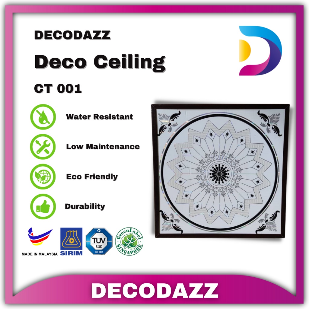 Deco Ceiling/ Siling Gantung/ Siling Hiasan/ Siling PVC | Shopee Malaysia