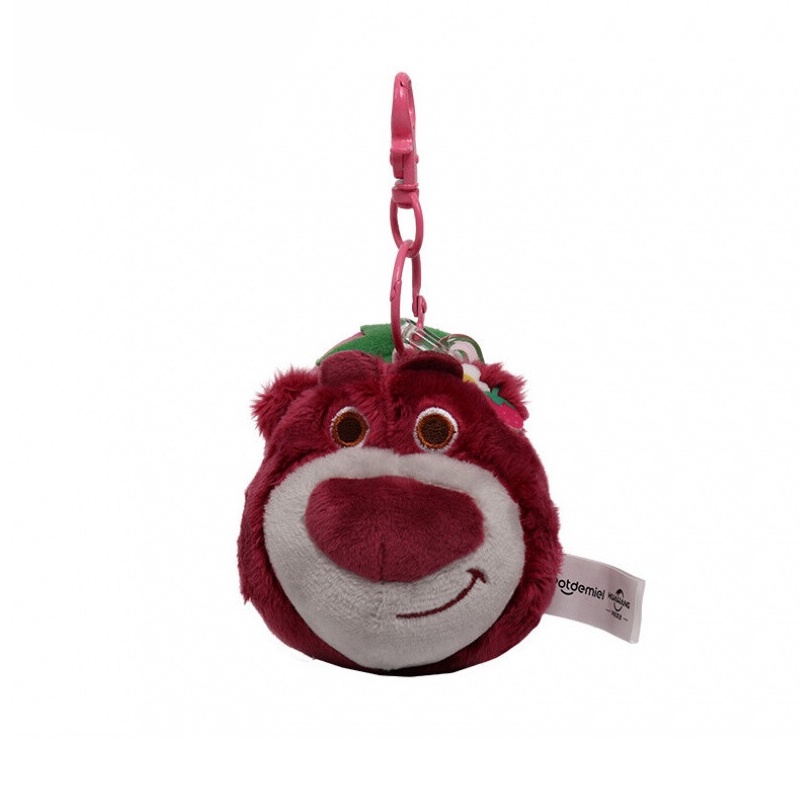 Lotso Stuffed Toys Disney 草莓熊 Doll Key Chain Pink Bear Fashion Keychain ...