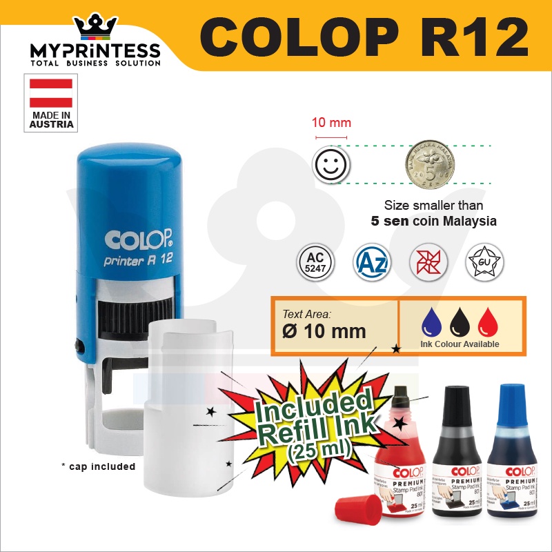 * SAME DAY POST * Rubber Stamp Colop R12/R17/R24/R30/R40/R45/R50 Cop ...