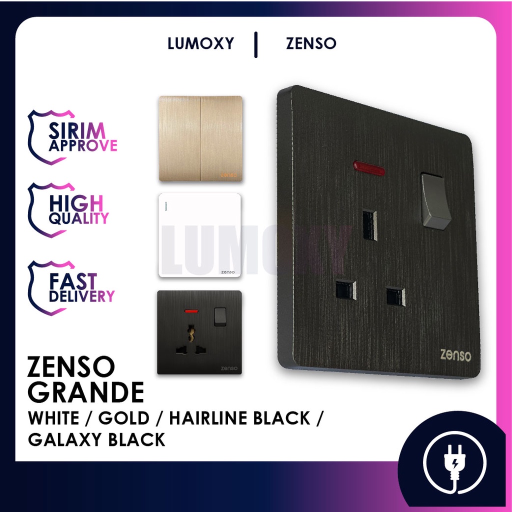 LMY_SIRIM ZENSO Grande Model Switch Metallic Surface Power Wall ...