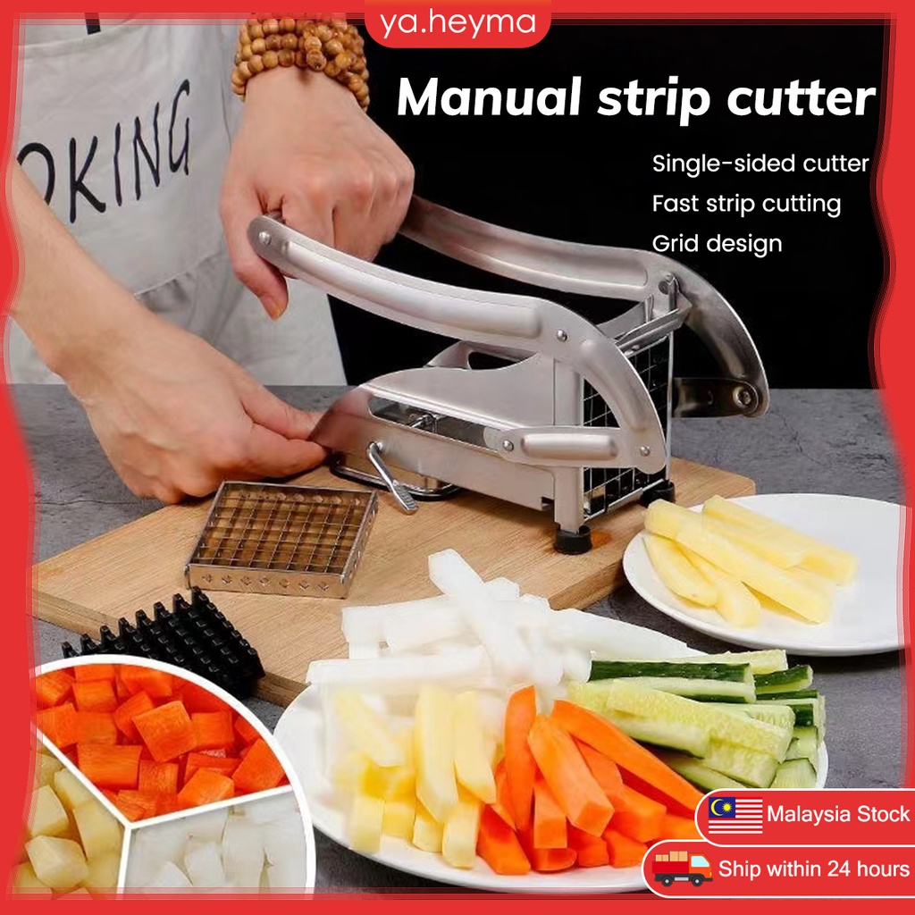 【M'sia Stock】Stainless steel cutter potato cutter french fries cutter l ...