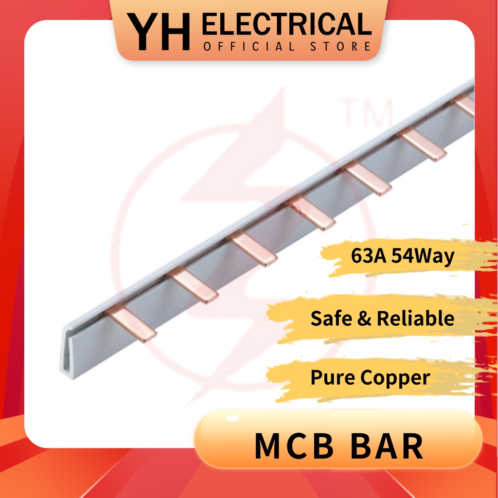 Single Phase MCB Copper Bar / MCB Copper Bus Bar with PVC Insulated ...