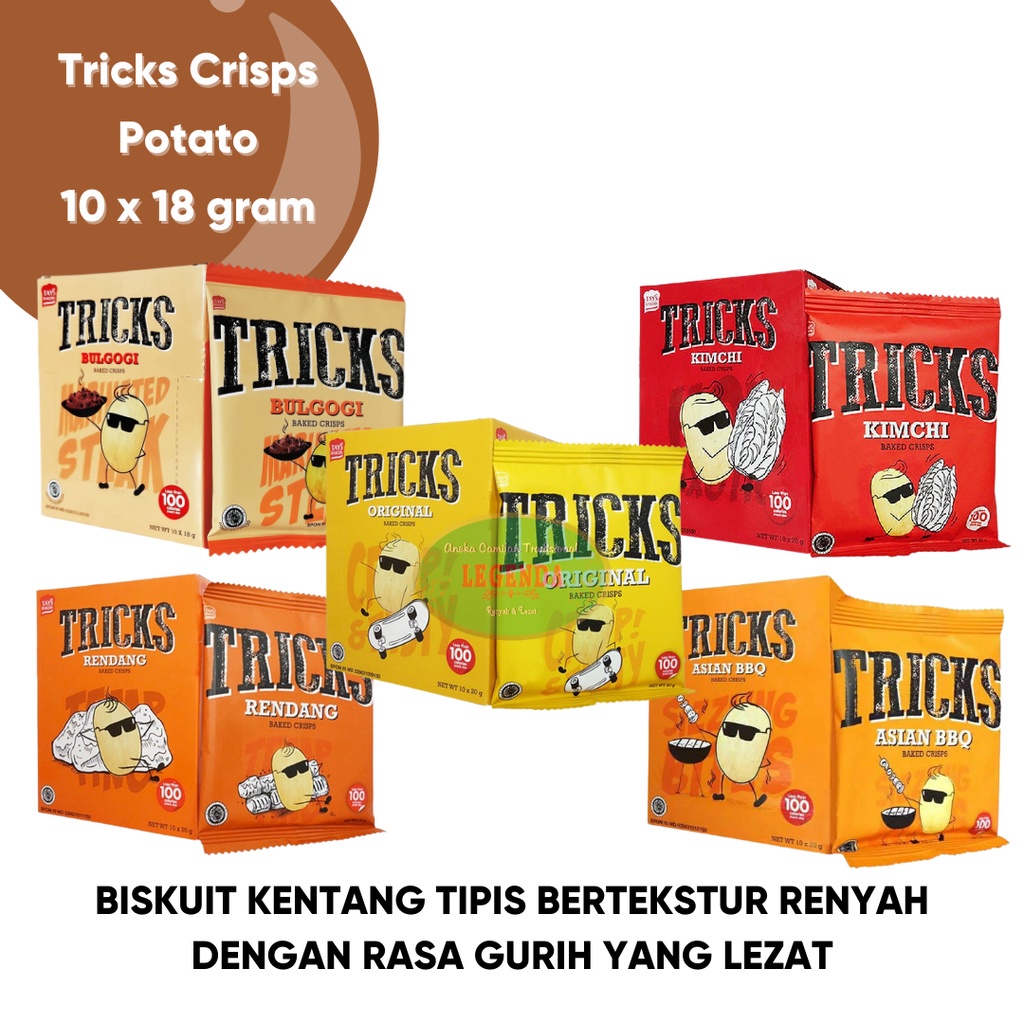Tricks Potato Baked Crisps Bulgogi Kimchi Rendang BBQ | Shopee Malaysia