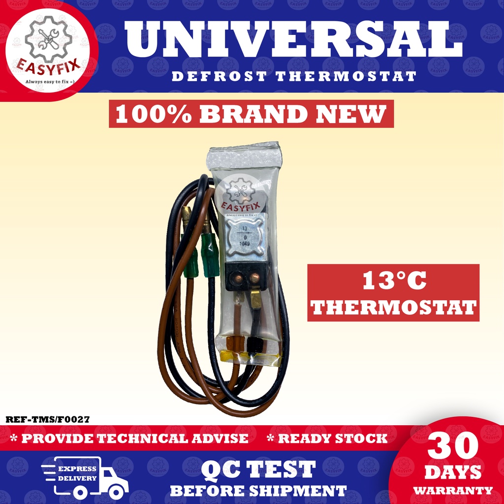 UNIVERSAL REFRIGERATOR DEFROST THERMOSTAT Freezer Spare Parts (Peti ...