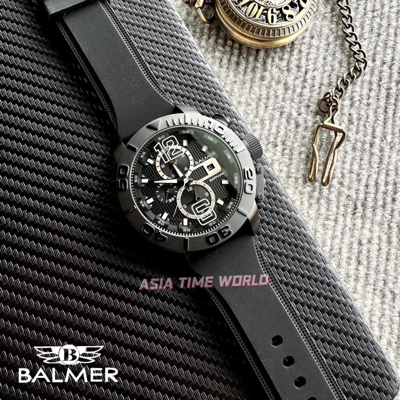 [Original] Balmer 8811G BK-4 Chronograph Sapphire Men's Watch Black ...