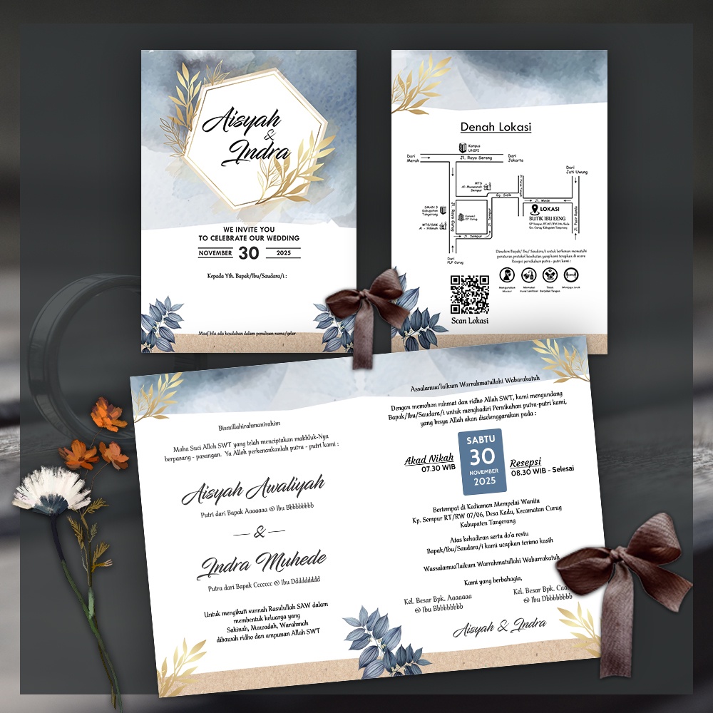 Bc TIK 210 gsm Elegant Wedding Invitation | Shopee Malaysia