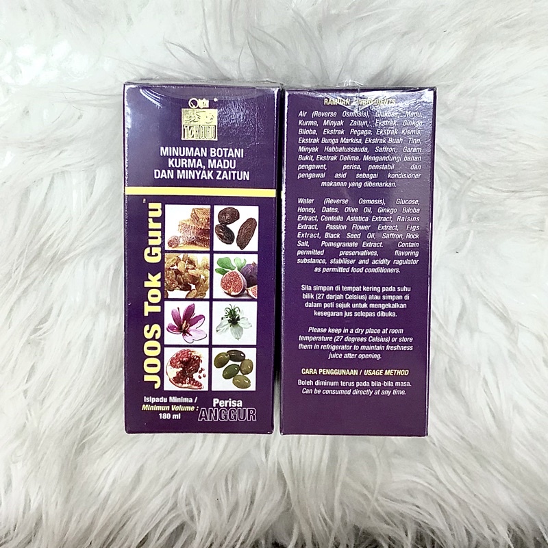 JUS TOK GURU PERISA ANGGUR 180ml (ORIGINAL) | Shopee Malaysia