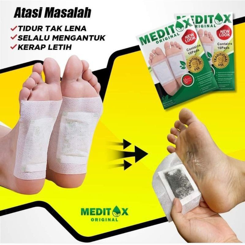 MEDITOX FOOTPATCH HERBA BUANG TOKSIN DALAM BADAN (10pcs) | Shopee Malaysia