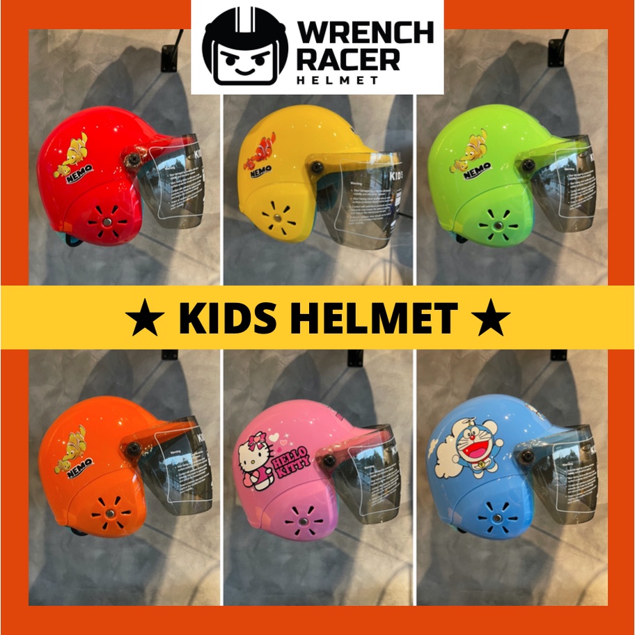 KIDS Helmet / Helmet Budak / Helmet Kanak-Kanak - Doraemon / Nemo ...