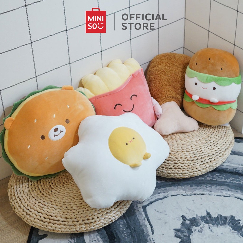 MINISO Sofa Pillow Burger Soft Sofa Pillow Food Series Sitting Pillow ...