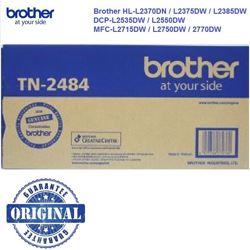Brother TN-2484 Original Toner Cartridge 100% Genuine TN2484 TN 2484 ...