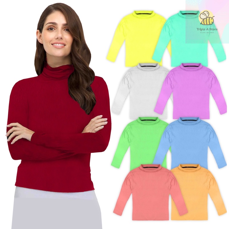 Baju Inner / Women Inner Turtle Neck Muslimah Style / Premium Quality ...