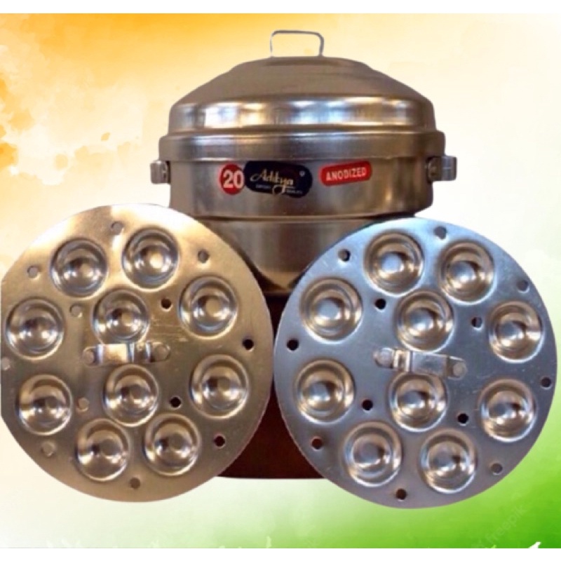 Anodised Mini Idli (Sambar Idly) Steamer Pot With Capacity Of 20/22/24 ...