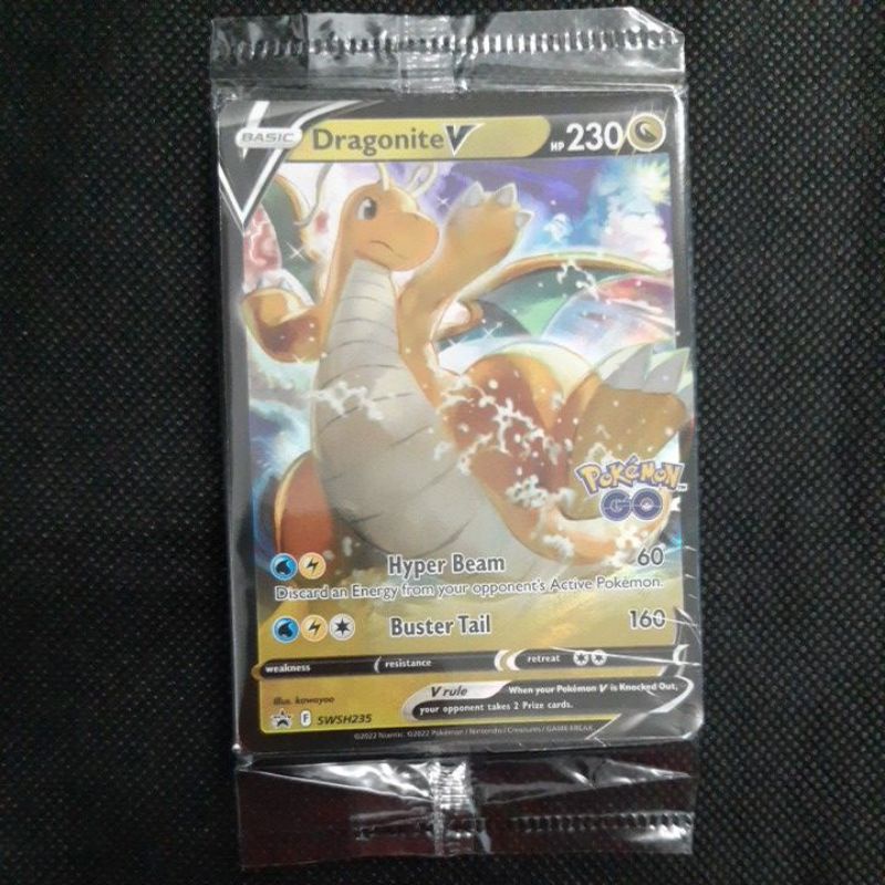 Pokemon Card TCG: Pokemon Go: Dragonite V SWSH235 Sealed Promo 100% ...