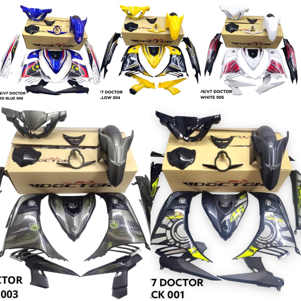 Yamaha LC135 V6 V7 Body Cover Set Doctor Cover Set Tanam Sticker ...