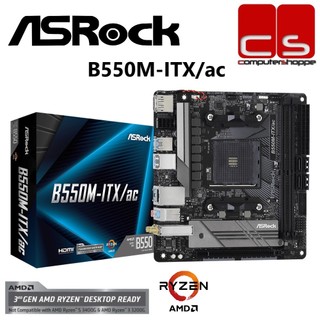 ASRock B550M-ITX/AC Wifi AM4 Mini-ITX Motherboard + AMD Processor Combo ...