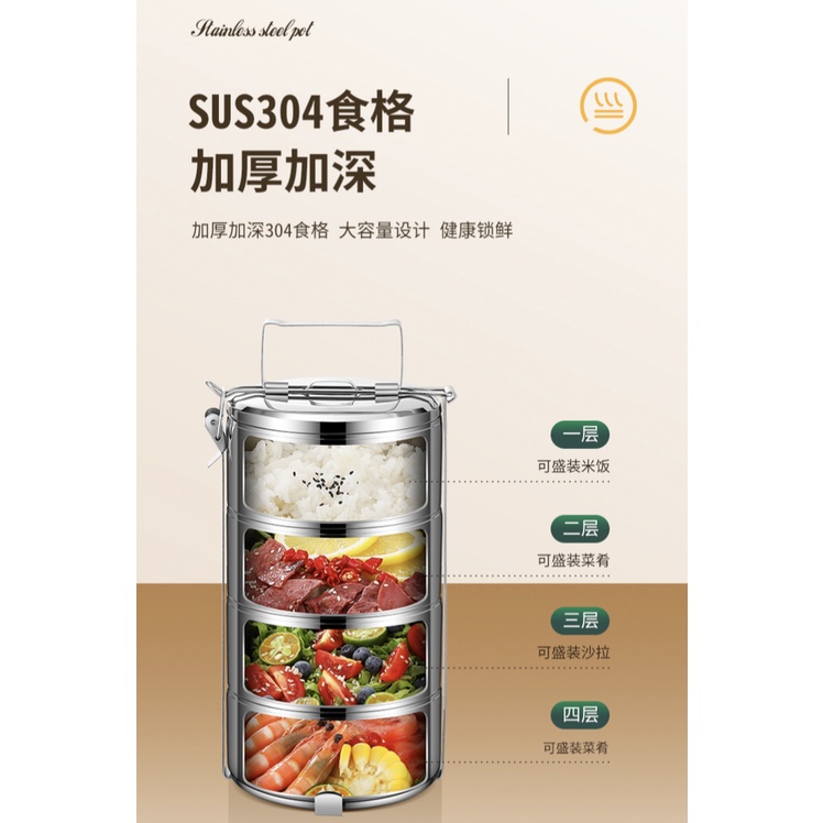 R&C 304 Stainless Steel Multilayer Food Grid 2/3/4/5 Layer Food ...