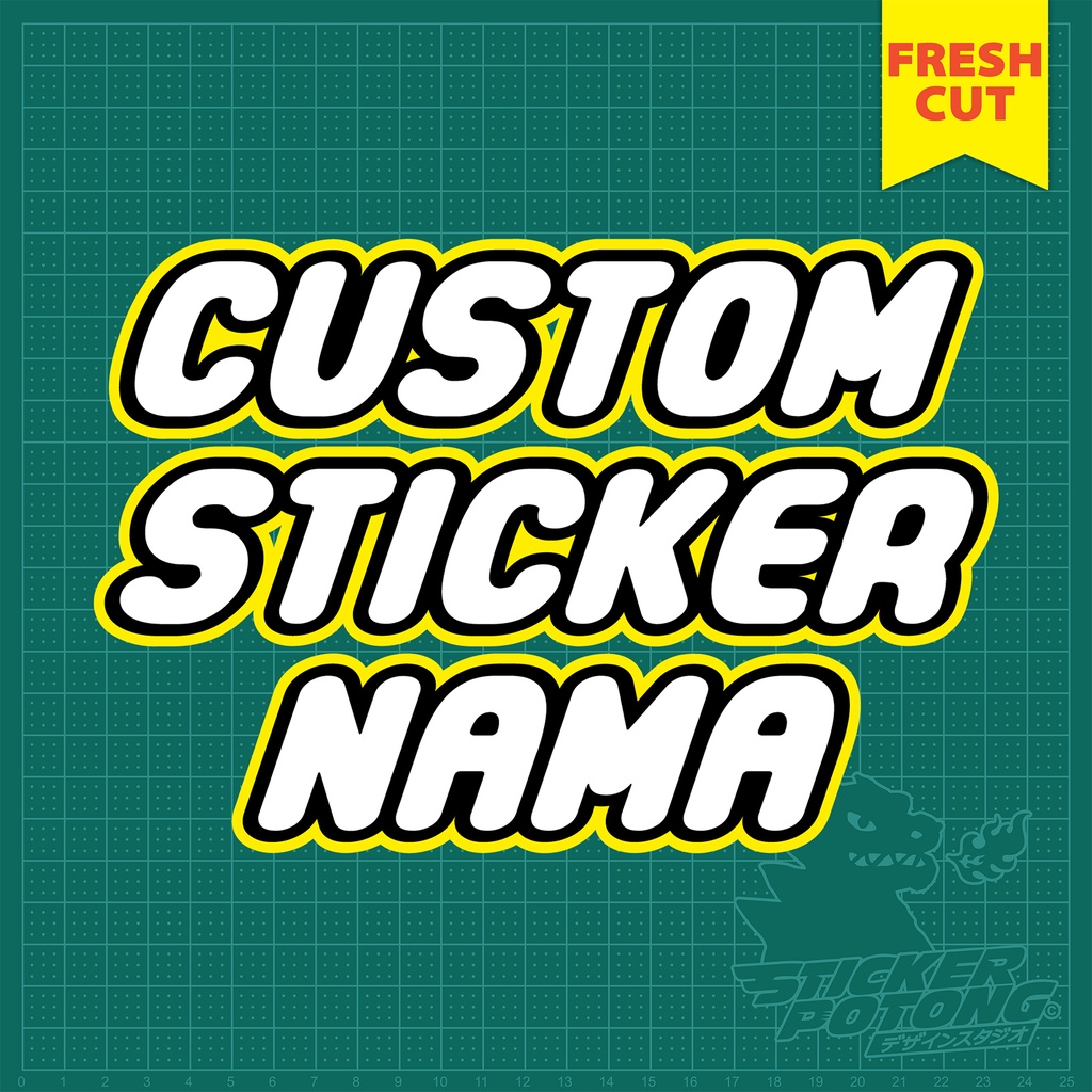 CUSTOM STICKER NAMA LEGO STYLE (STICKER POTONG-3 LAYER) | Shopee Malaysia