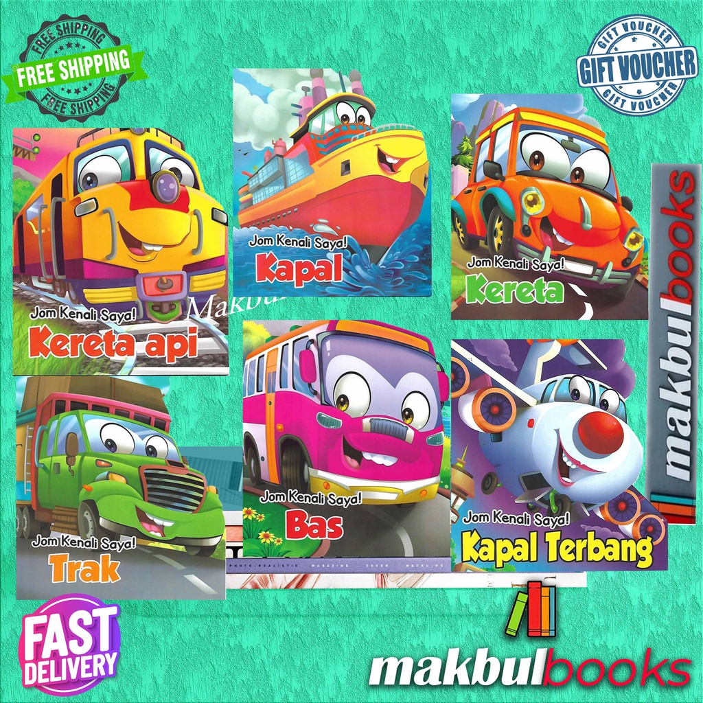 JOM KENALI SAYA! KAPAL TERBANG/KERETA/BAS/KAPAL/TRAK/KERETA API STORY ...