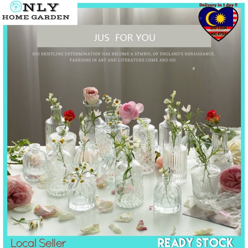 OnlyHomeGarden🔥FREE GIFT🔥 Flower Vase Glass Vase Mini Pasu Bunga Kaca ...