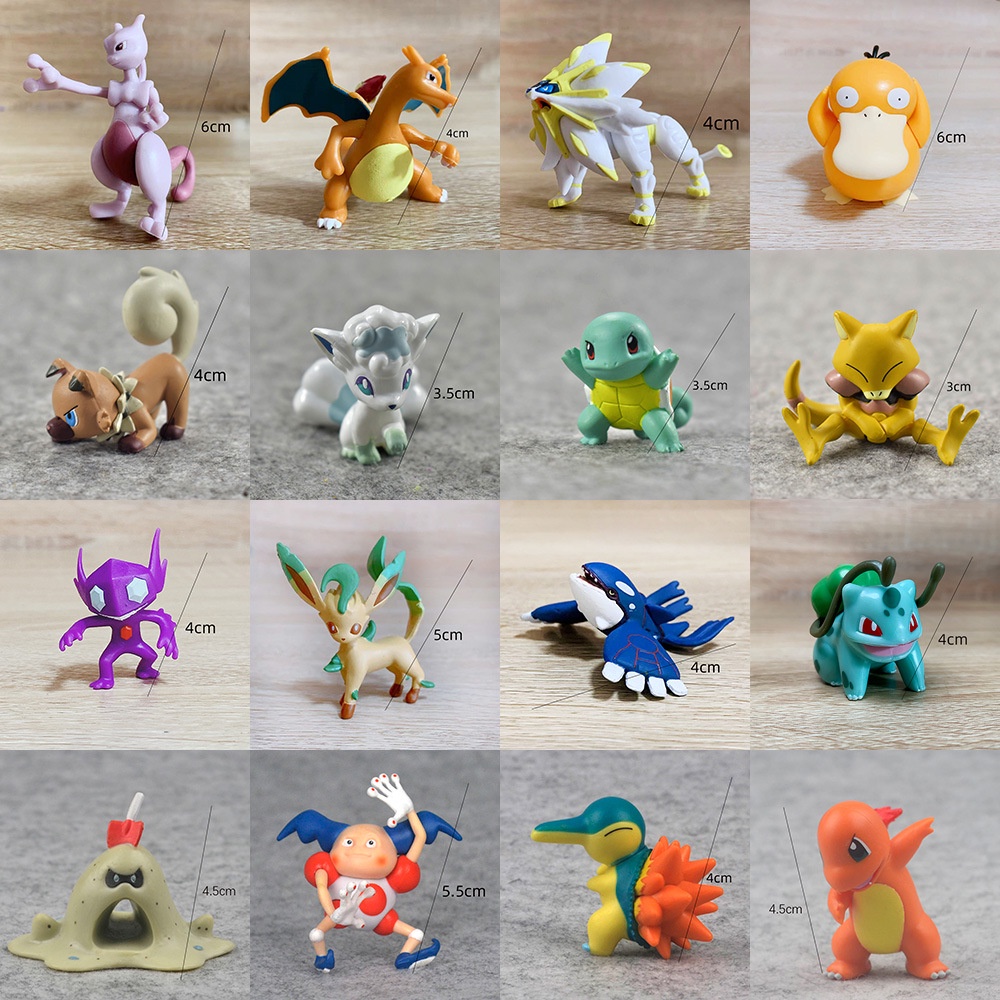 Anime Pokemon Figures Litten Action Figures Pikachu Figures Bulbasaur ...
