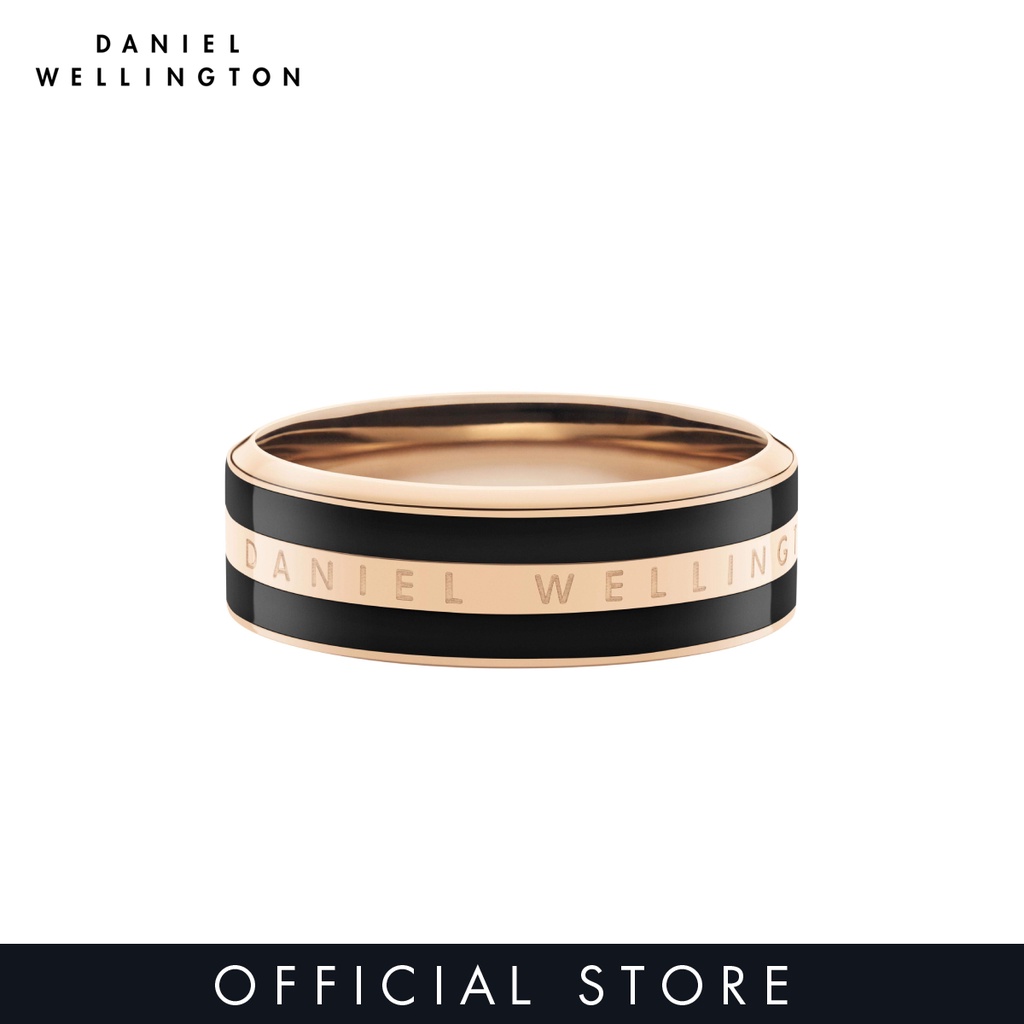 Daniel Wellington Emalie Ring Black Rose Gold - Unisex Ring - Couple ...