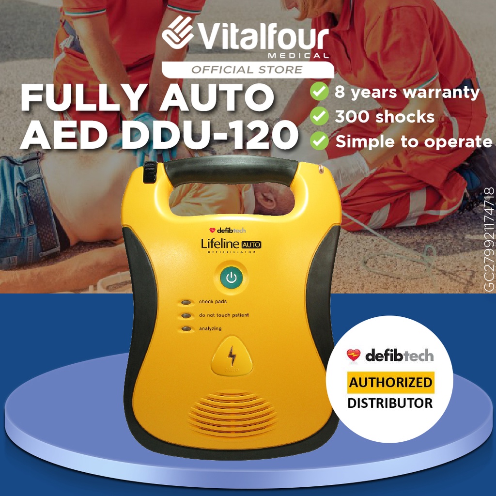 DEFIBTECH Lifeline Fully Auto AED (DDU-120E) With High Capacity Battery ...