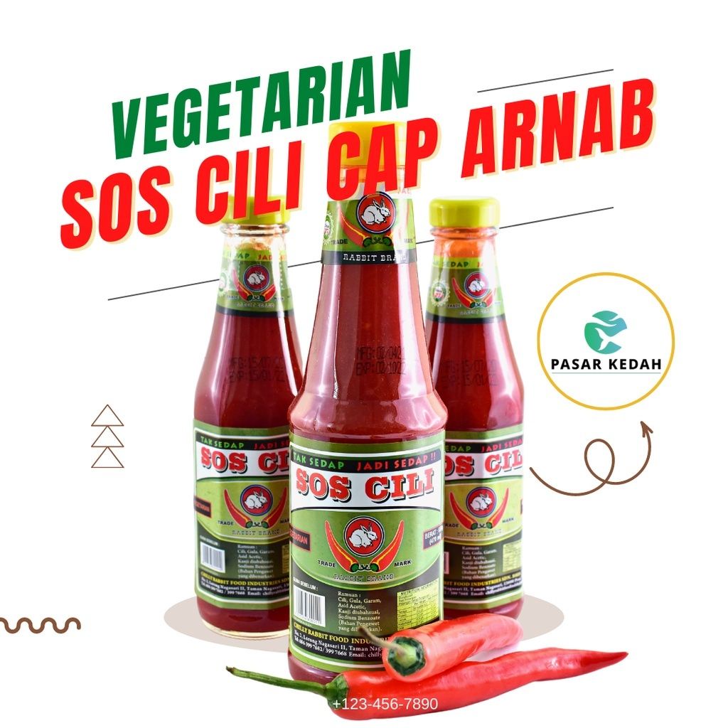 [VEGETARIAN] Chili Sauce Rabbit Brand | Sos Cili Cap Arnab 360g/650g ...